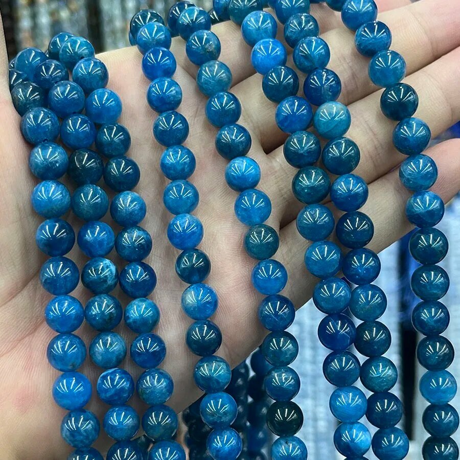 Бусины из синего апатита AVANKY 6мм 8мм 10мм 8mm