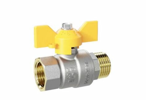 Кран шаровой для газа муфта/резьба (бабочка) LD Pride 3/4" (22), шт