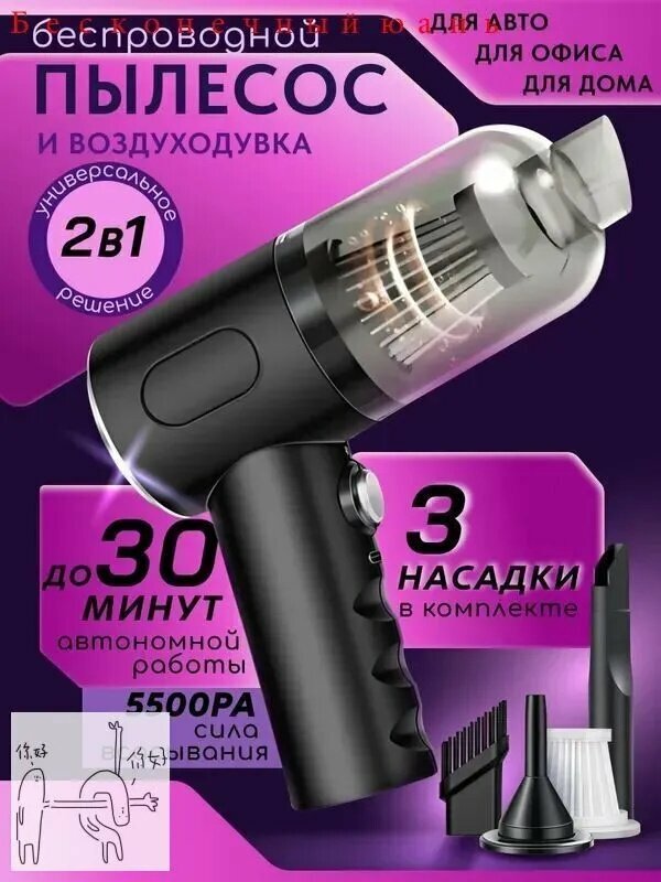 Мини пылесос, пылесос для автомобиля, воздуходувка для пк