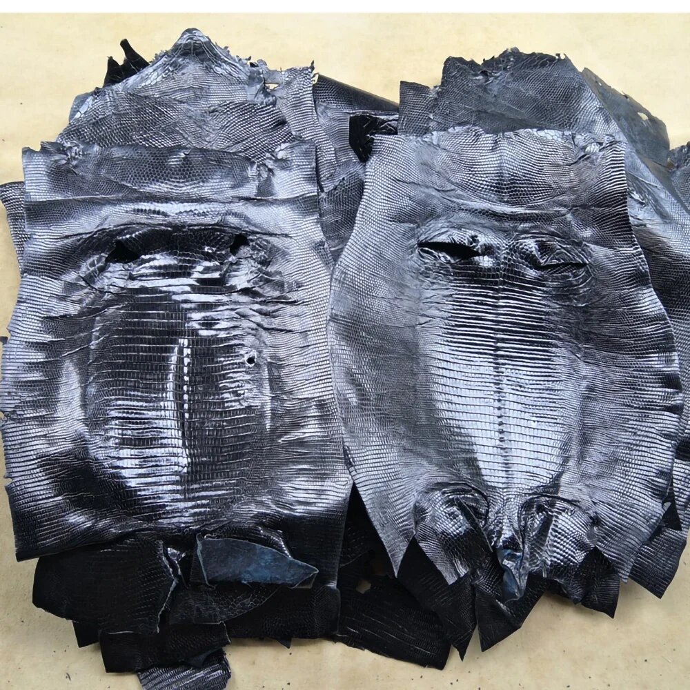 Ремешок из кожи ящерицы черного цвета