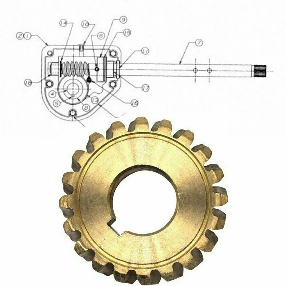 Червячный редуктор 20T для снегоуборщиков MTD Bolens Craftsman Troy-Bilt Cub Cadet 917-04861