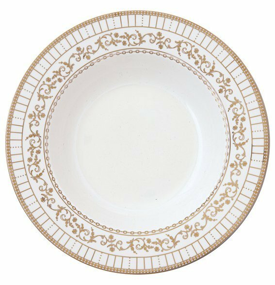 Тарелка 21,5 см глубокая Pozzi Milano 1876 "Golden /Золотистый орнамент" / 369136