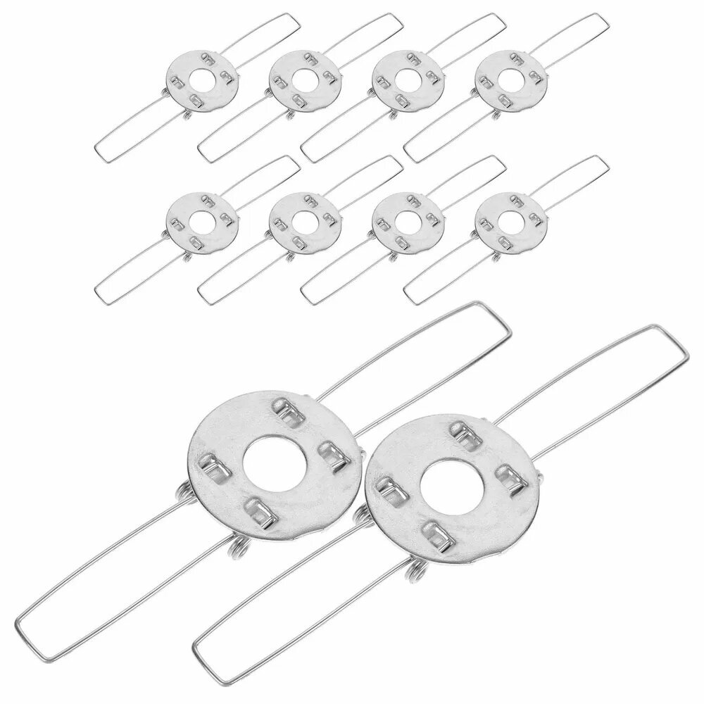 10 шт. зажимов для проводов, пружинные зажимы для подвесных светильников, серебряные, 10.30X3.00X1.00CM