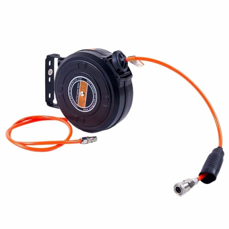 (1 шт.) Миниатюрный черный пневматический барабан для шланга 8мм х 6м