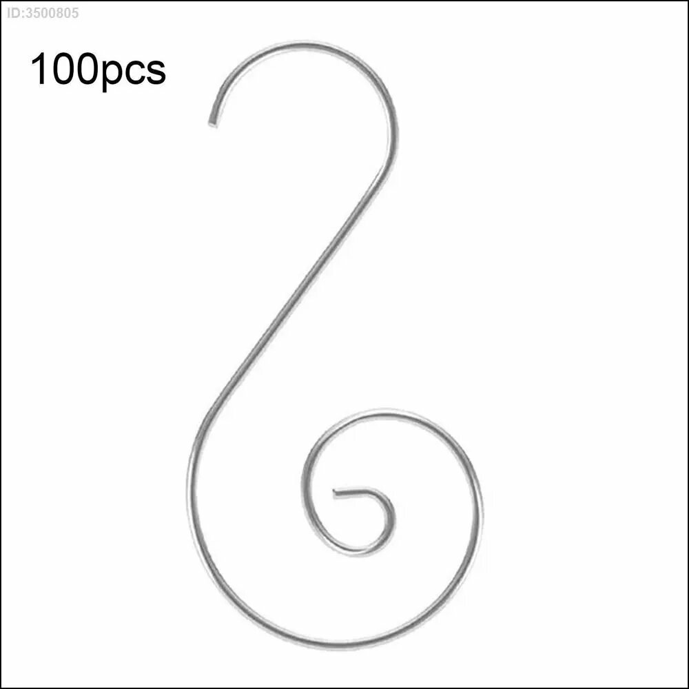 Крючок декоративный для украшений серебристый 100 шт.