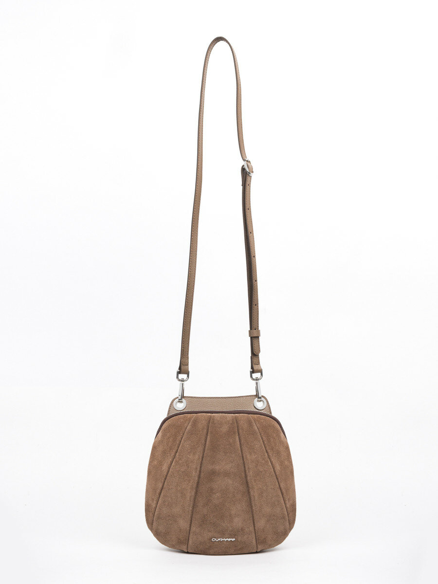 CURANNI 2477 Cu замша какао (98711) серого цвета из натуральной кожи