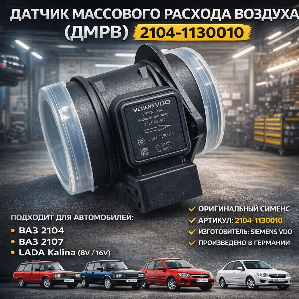 Датчик массового расхода воздуха (ДМРВ), арт. 21041130010 — ВАЗ 2104, LADA Kalina, 8V / 16V