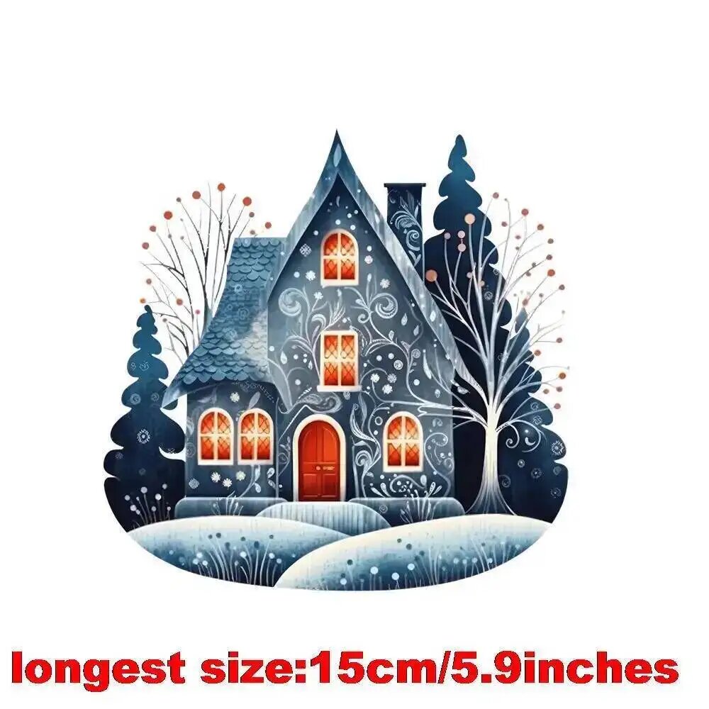 Теплопередающая наклейка для одежды Рождественский крест YTH0163-21