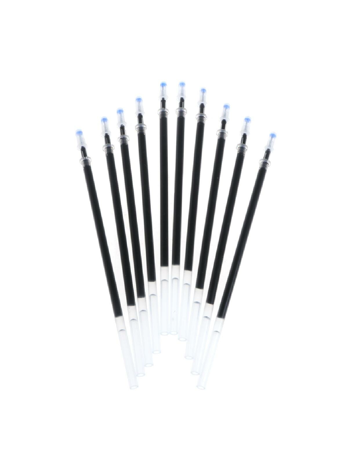 10шт 0,38 мм Гелевые Чернила Для Заправки Шариковой Ручки Черный Синий Красный Канцелярские Принадлежности