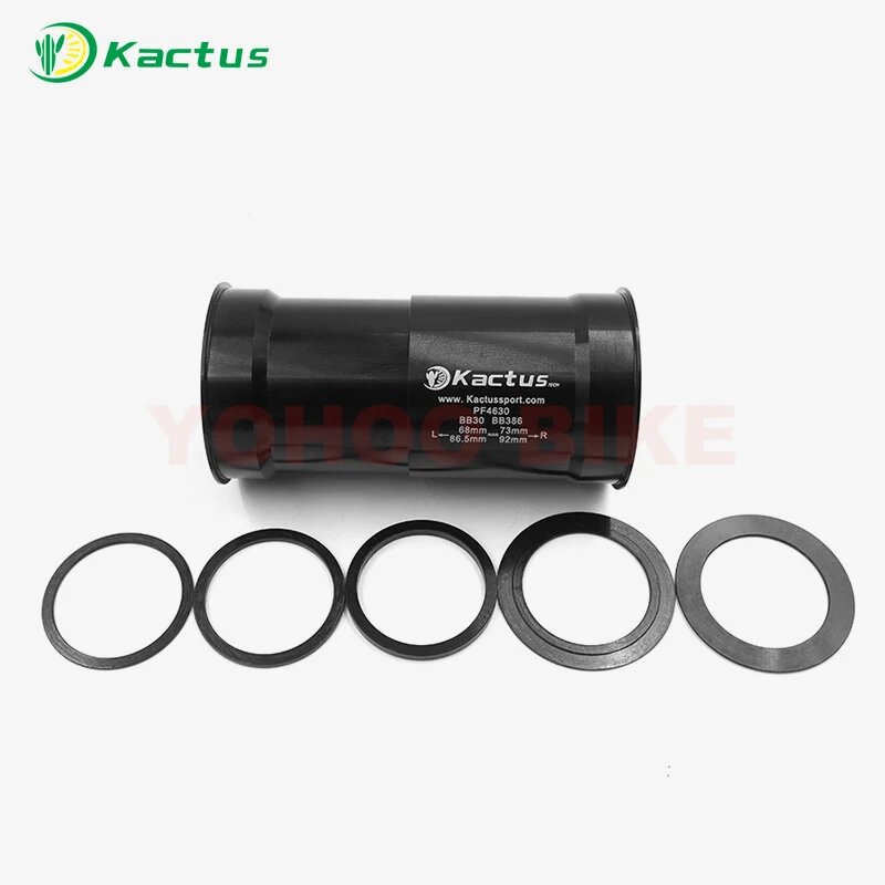 KACTUS TECH PRESSFIT BB 30 каретка алюминиевая черная Черный, черный