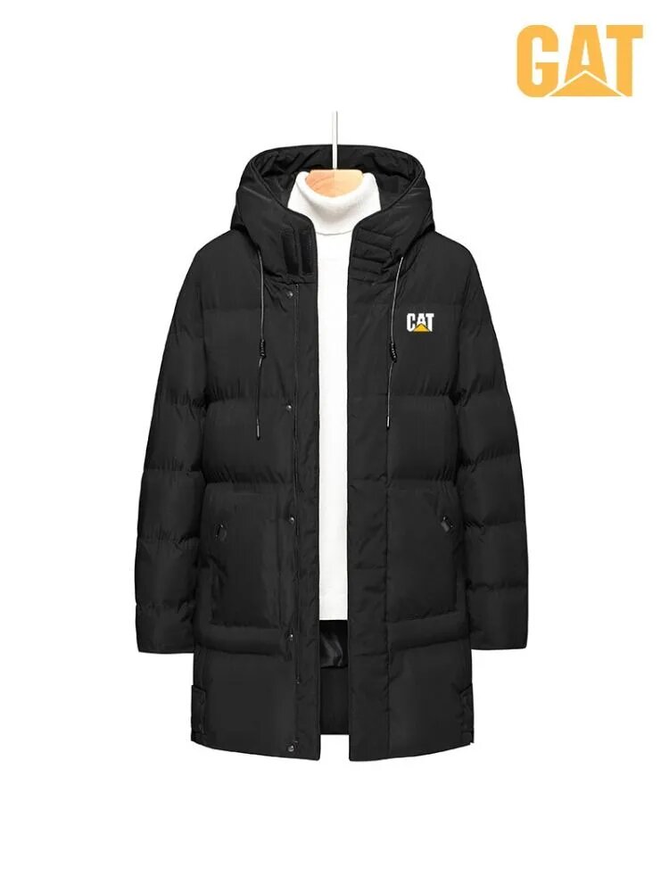 Пуховик Caterpillar Мужская удлиненная утепленная куртка большого размера-усиленная защита от холода для горных походов