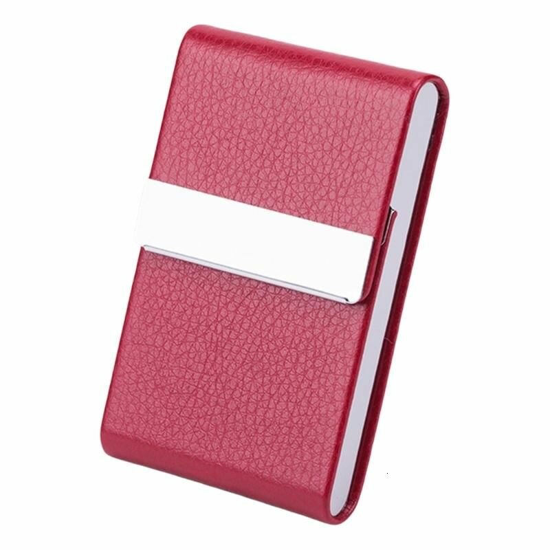 Металлический держатель визиток, красный