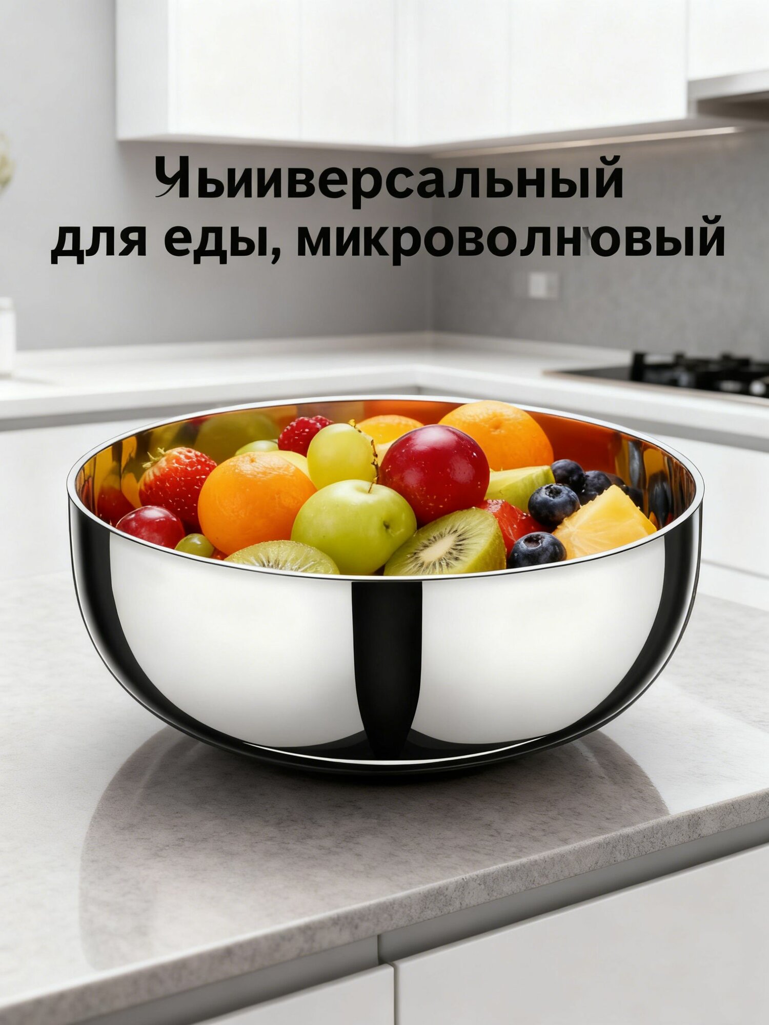 Пищевая миска для замеса теста с крышкой из утолщенной нержавеющей стали (для выпечки, мытья овощей и взбивания)