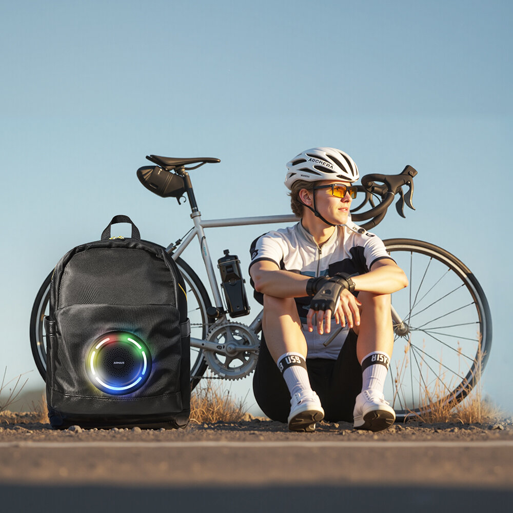 Рюкзак-колонка с мощным басом, подсветкой, Power Bank 2500 мАч и защитой IPX5 | Для вечеринок, пикников, путешествий (L)