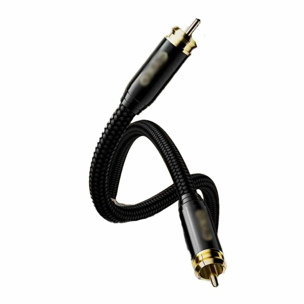 Цифровой коаксиальный аудиокабель 75 Ом, высококачественный RCA-RCA штекер SPDIF, стереокабель для акустических систем, Hi-Fi, сабвуфера, AV-ресивера и телевизора.