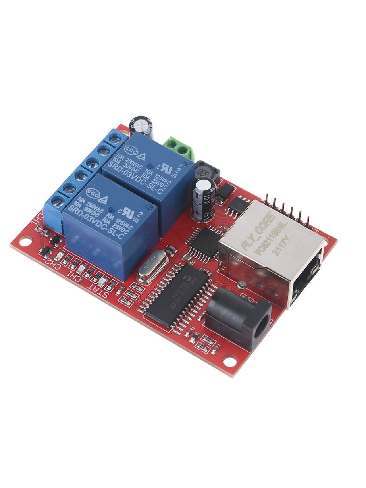 WeChat Cloud remote control 2-полосный модуль управления Ethernet-реле TCPUDP