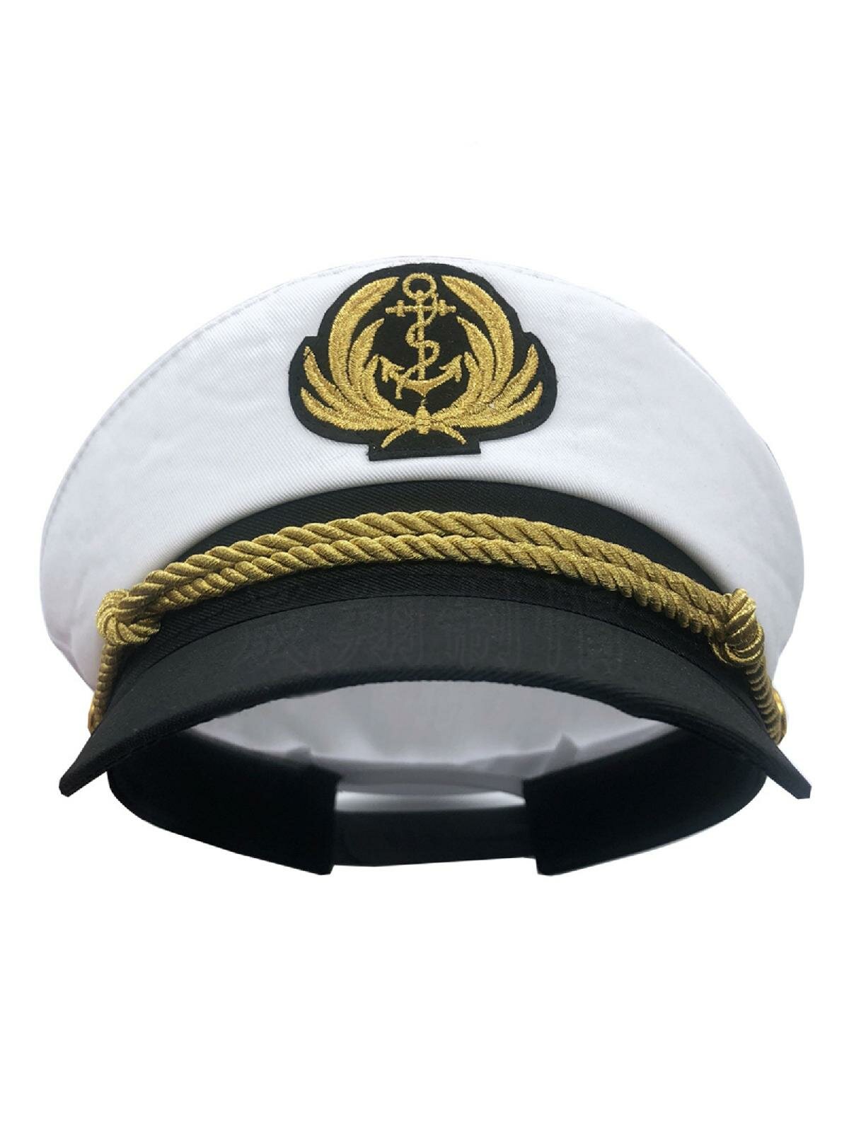 Вышитая матросская шляпа с плоским верхом капитанской формы