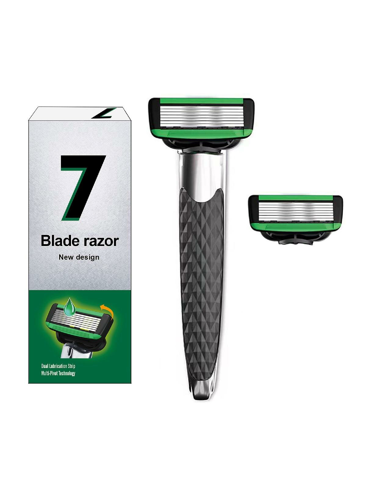Набор металлических бритв с 7-слойной сменной головкой