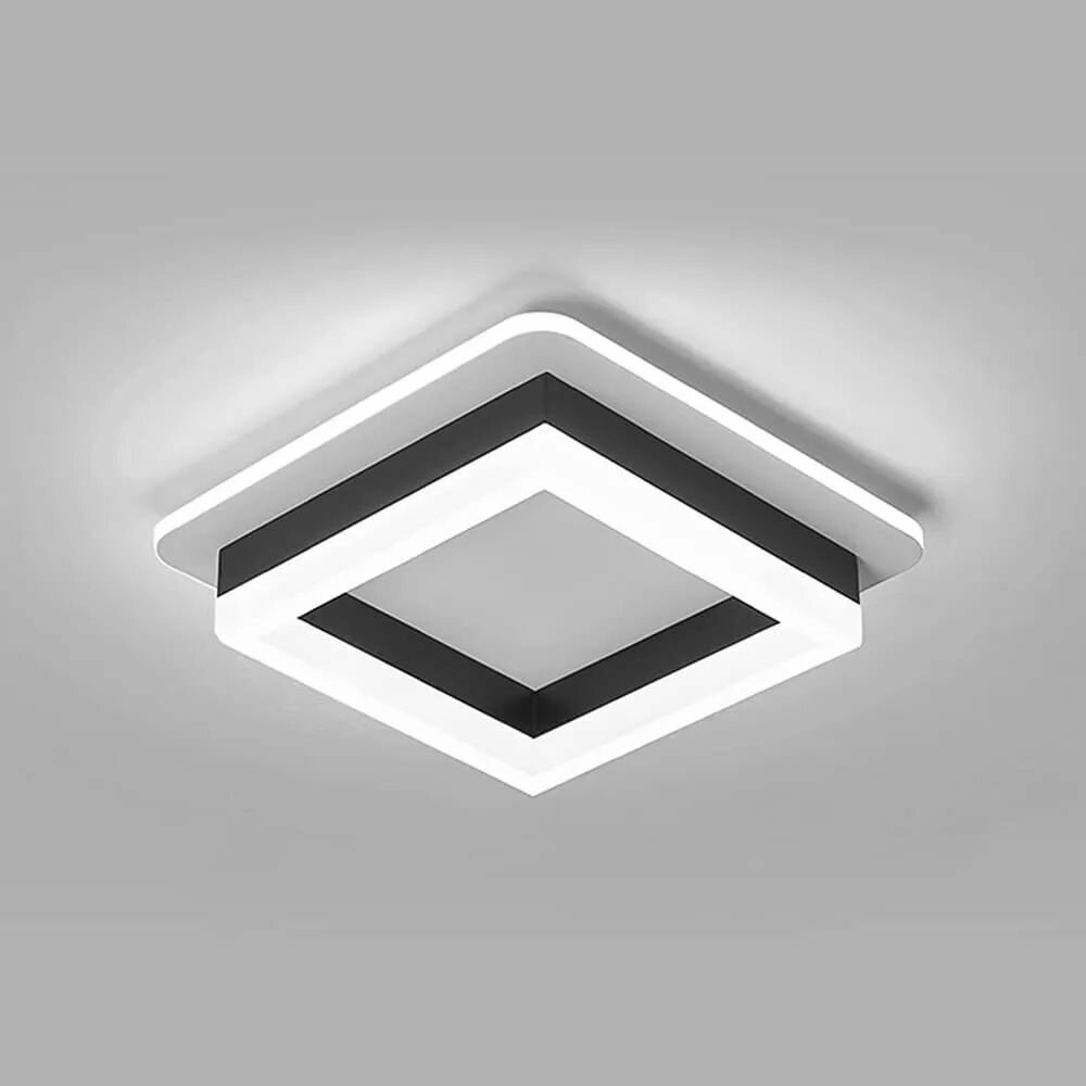 Светильник Semash Home "Квадрат", светодиодный, 24W, потолочный, черно-белый
