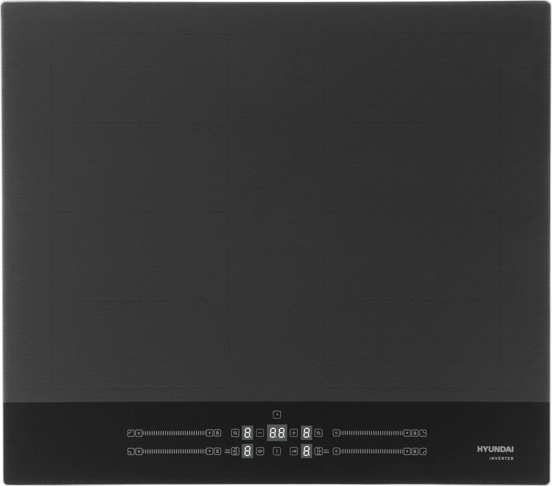 Индукционная варочная панель Hyundai HHI 6786 GR, конфорок: 4 шт, темно-серый