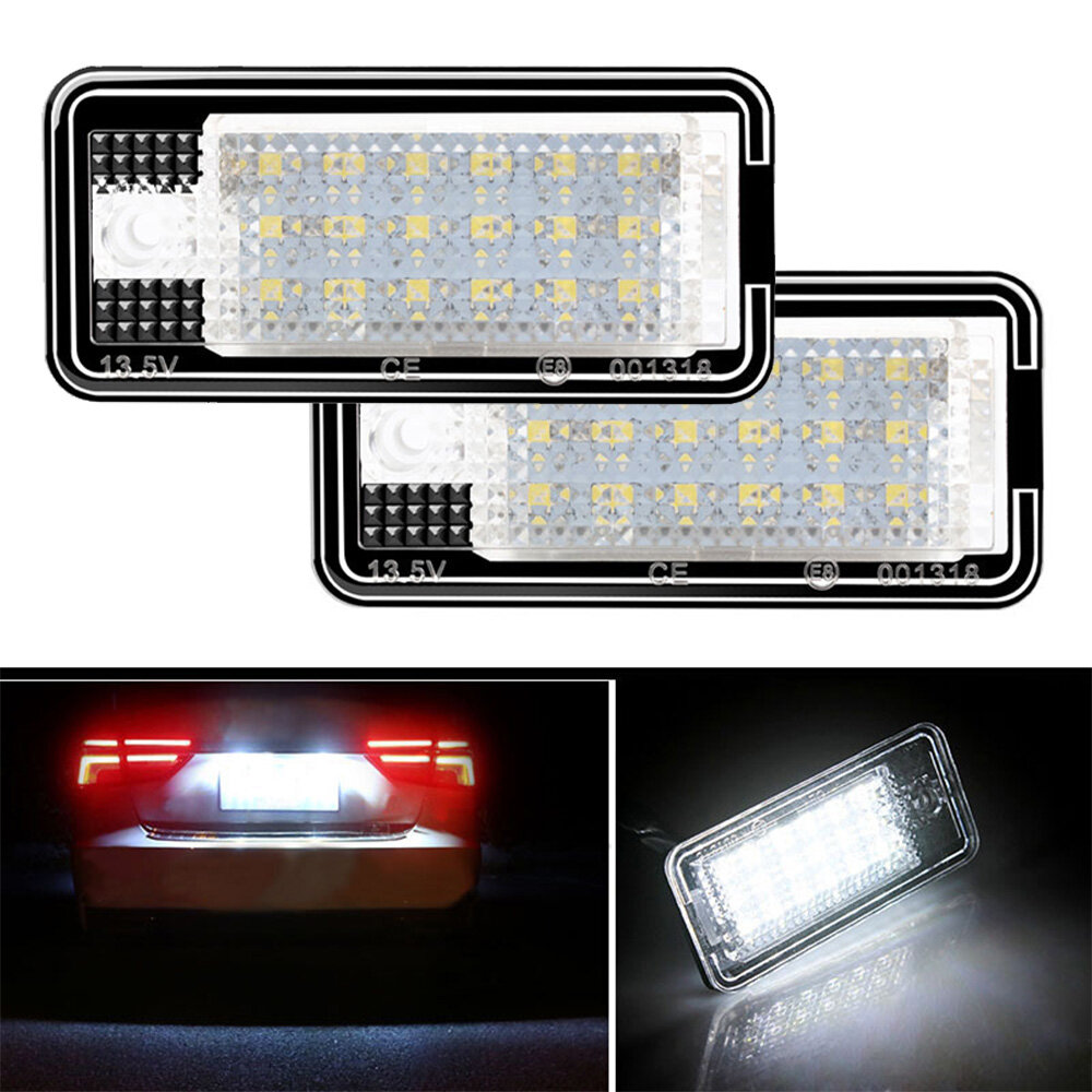 Оригинальная светодиодная сборка номерного знака для Audi A6 A6L C6 A4, белый свет, одна правая сторона, с