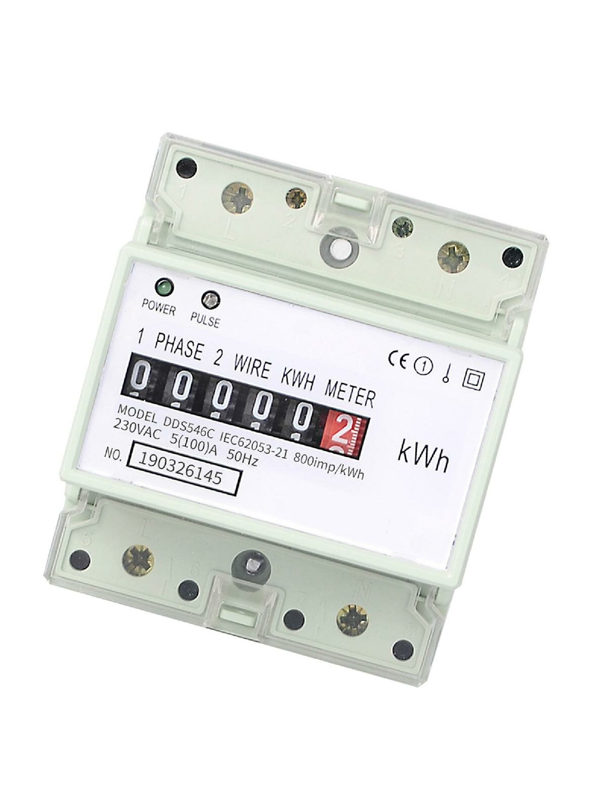 Цифровой однофазный счетчик электроэнергии с рельсовым приводом счетчик 4P электронный счетчик электроэнергии 5 (100) A 230V