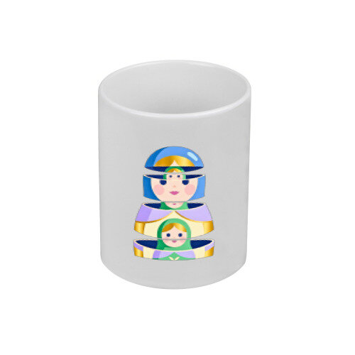 Кружка «Матрешка в современном сти» (белый)