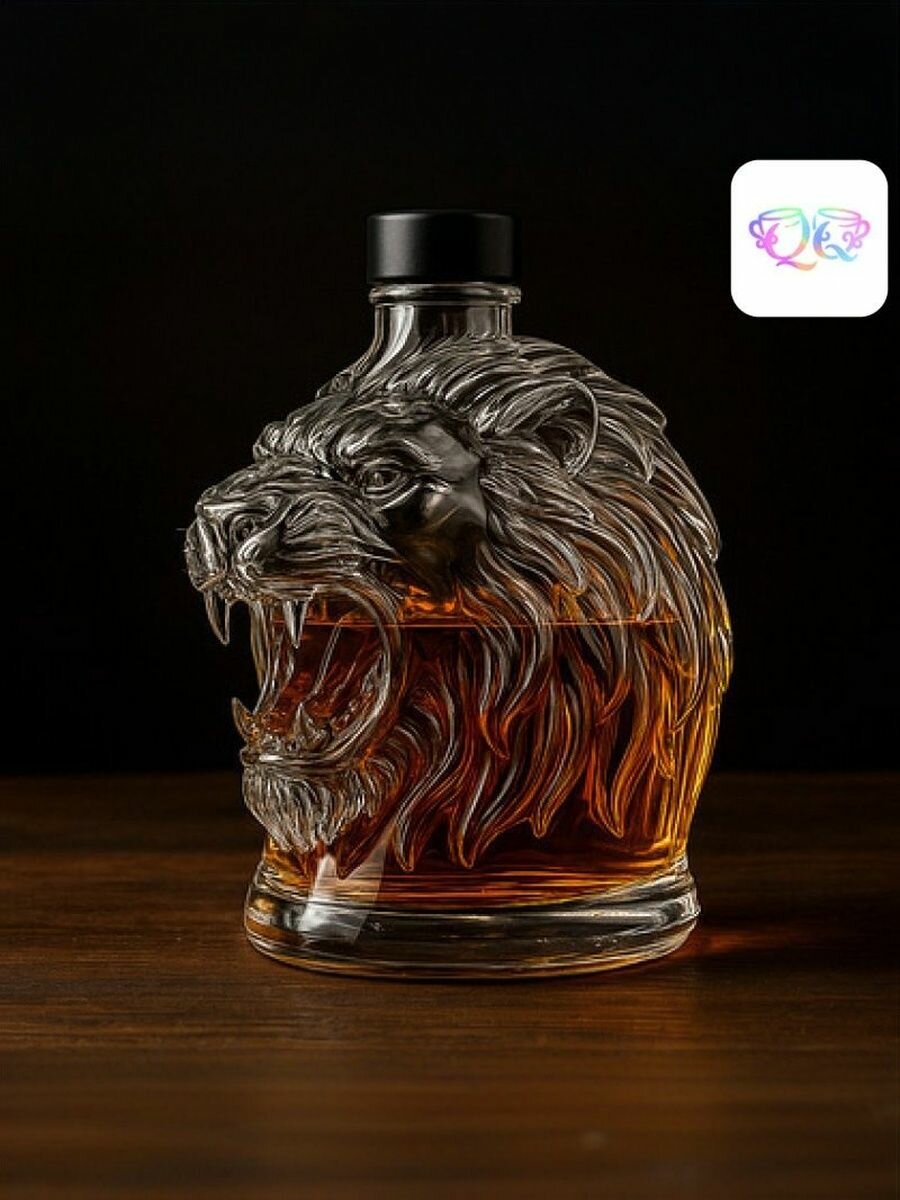 Графины в форме животных из хрусталя подарочные для виски коньяка русский стиль мужу брату отцу лучший презент, 1 шт