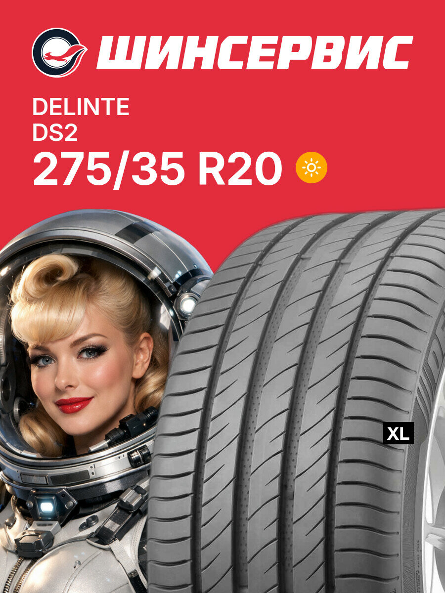 Летняя шина Delinte DS2 275/35 R20 102Y, летняя автомобильная резина