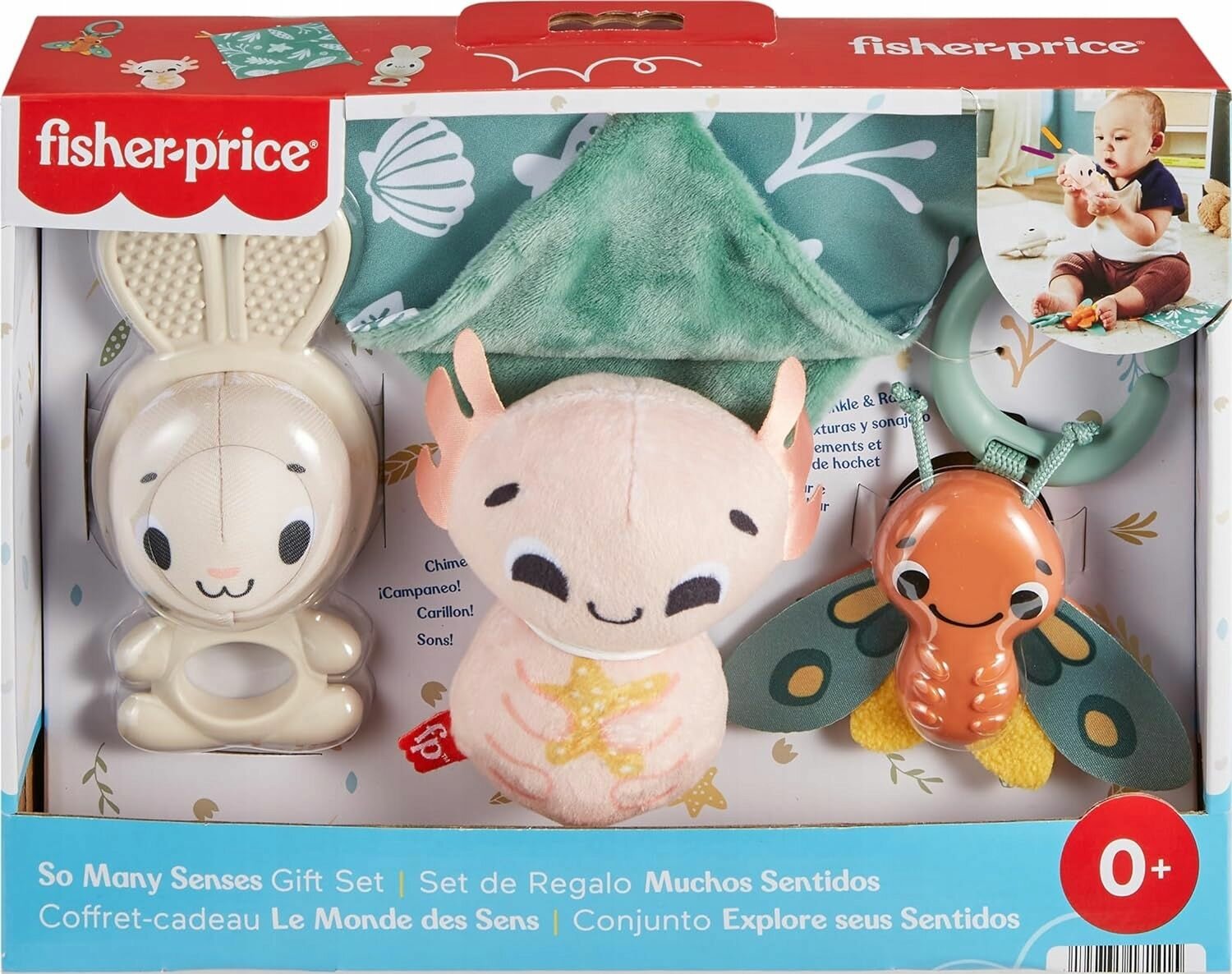 Сенсорная игрушка Fisher-Price - Набор игрушек Fisher-Price Sensory World "Мир чувств", 0+ - Фишер Прайс HRB17