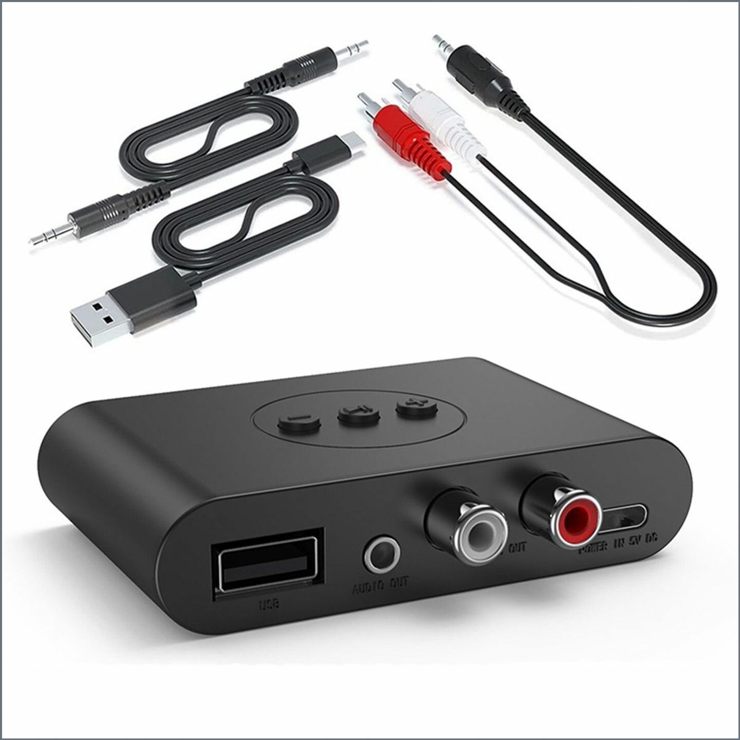 Bluetooth 5.3 аудио приемник NFC USB U Disk 3.5 мм AUX стерео музыкальный беспроводной адаптер для автомобильного усилителя динамиков