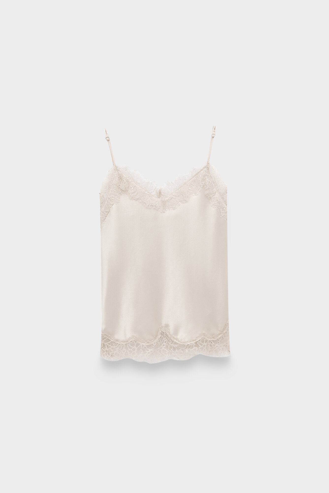 Топ TonyWack SATIN LACE CAMISOLE для женщин цвет бежевый размер 46