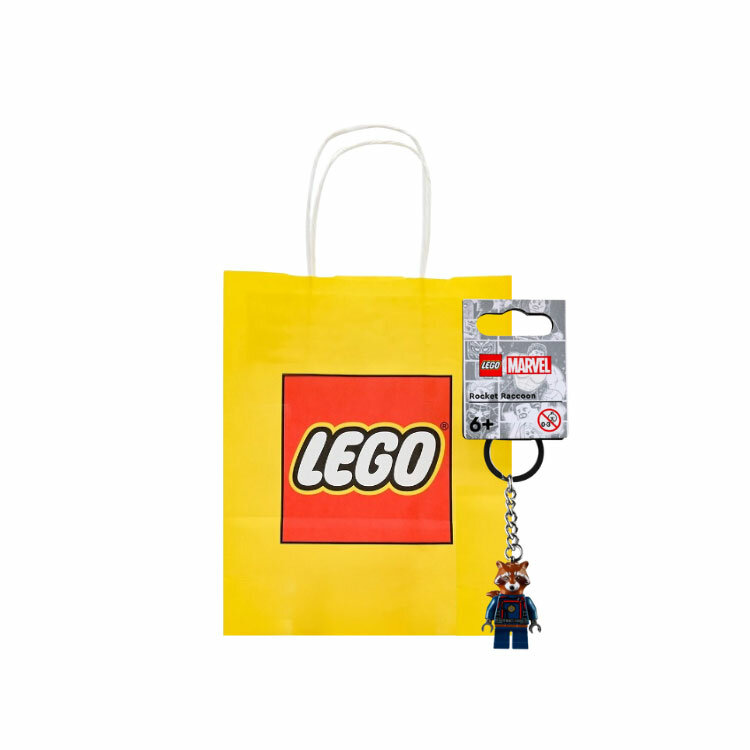 Брелок унисекс LEGO Rocket Raccoon 854296, Rocket Raccoon Keychains+Paper Gift Bag
