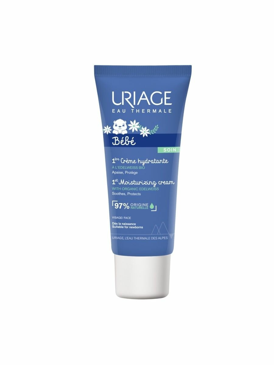 URIAGE, Bebe Первый увлажняющий крем для лица для детей и новорожденных, гипоаллергенен, 40 мл