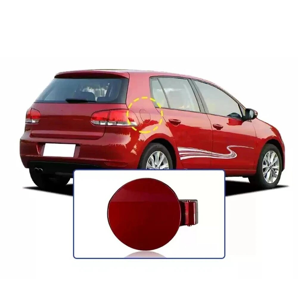 Крышка лючка бензобака 5K6809857C для VW Golf MK6 GTI 2009-2013, черная, без покраски, Красный