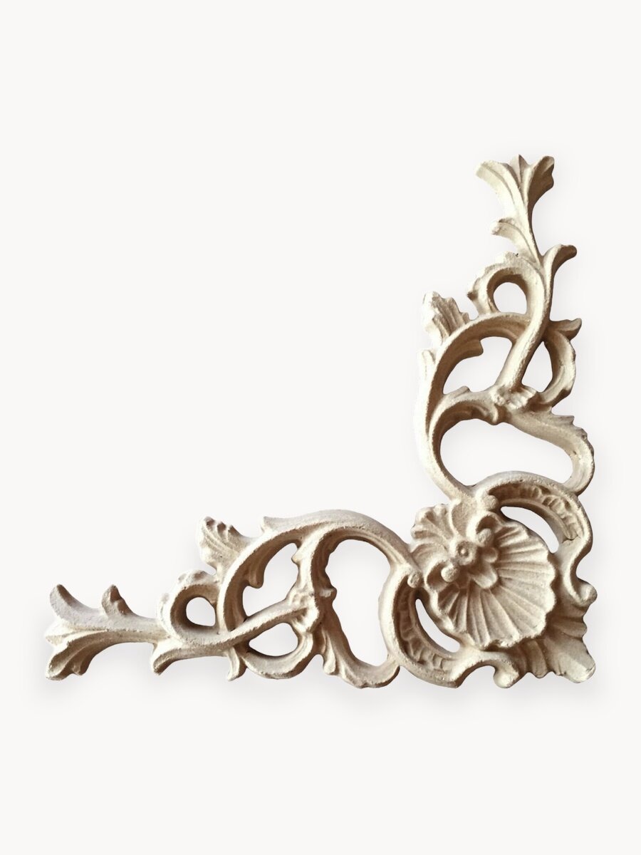 Декор угловой 150х150мм из древесной