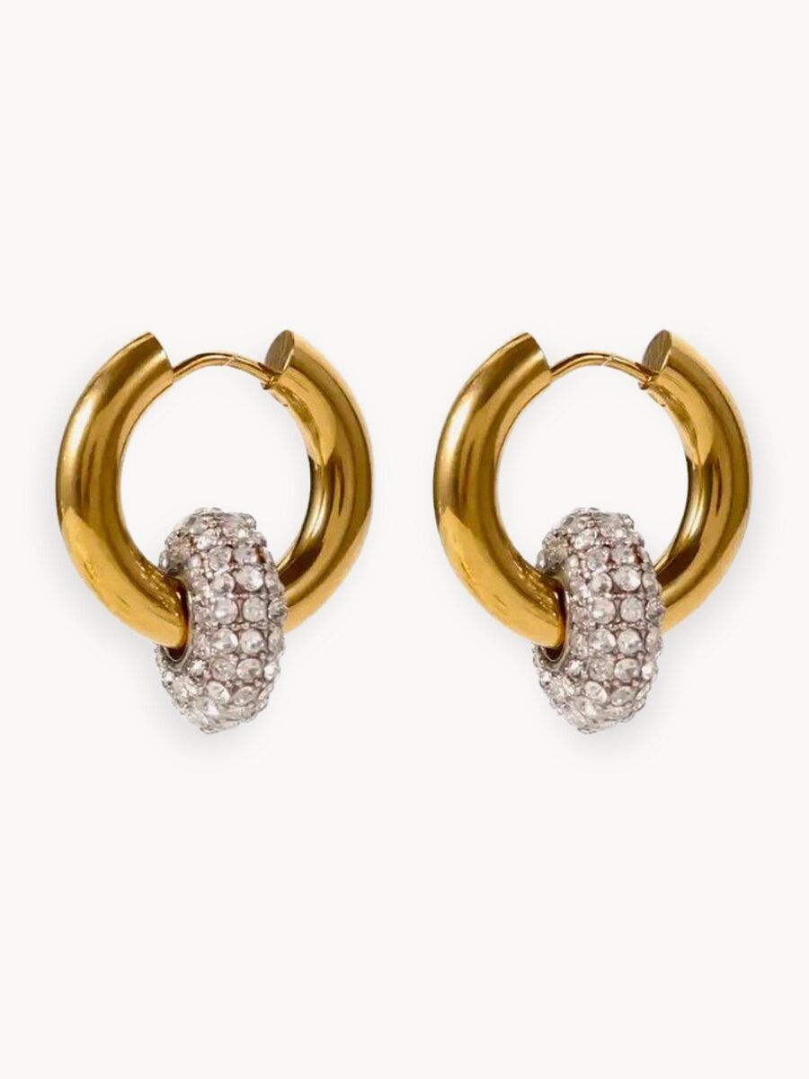 Серьги-трансформеры, Swarovski Zirconia, циркон