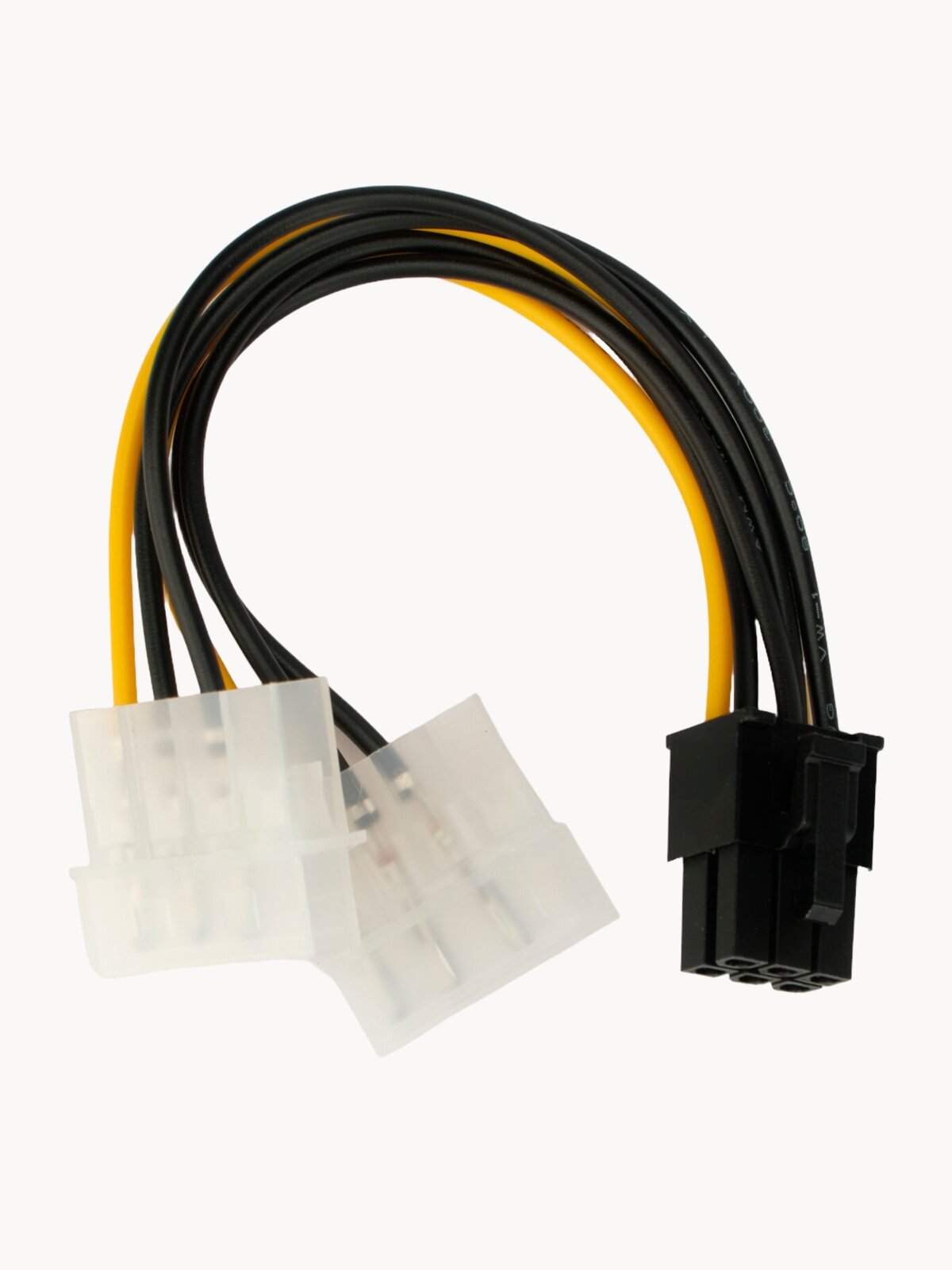 Кабель питания PCIe Cablexpert с разъемами 2хMolex 3pin(M) / PCIe 6pin (M) медный проводник 15 см CC-PSU-6