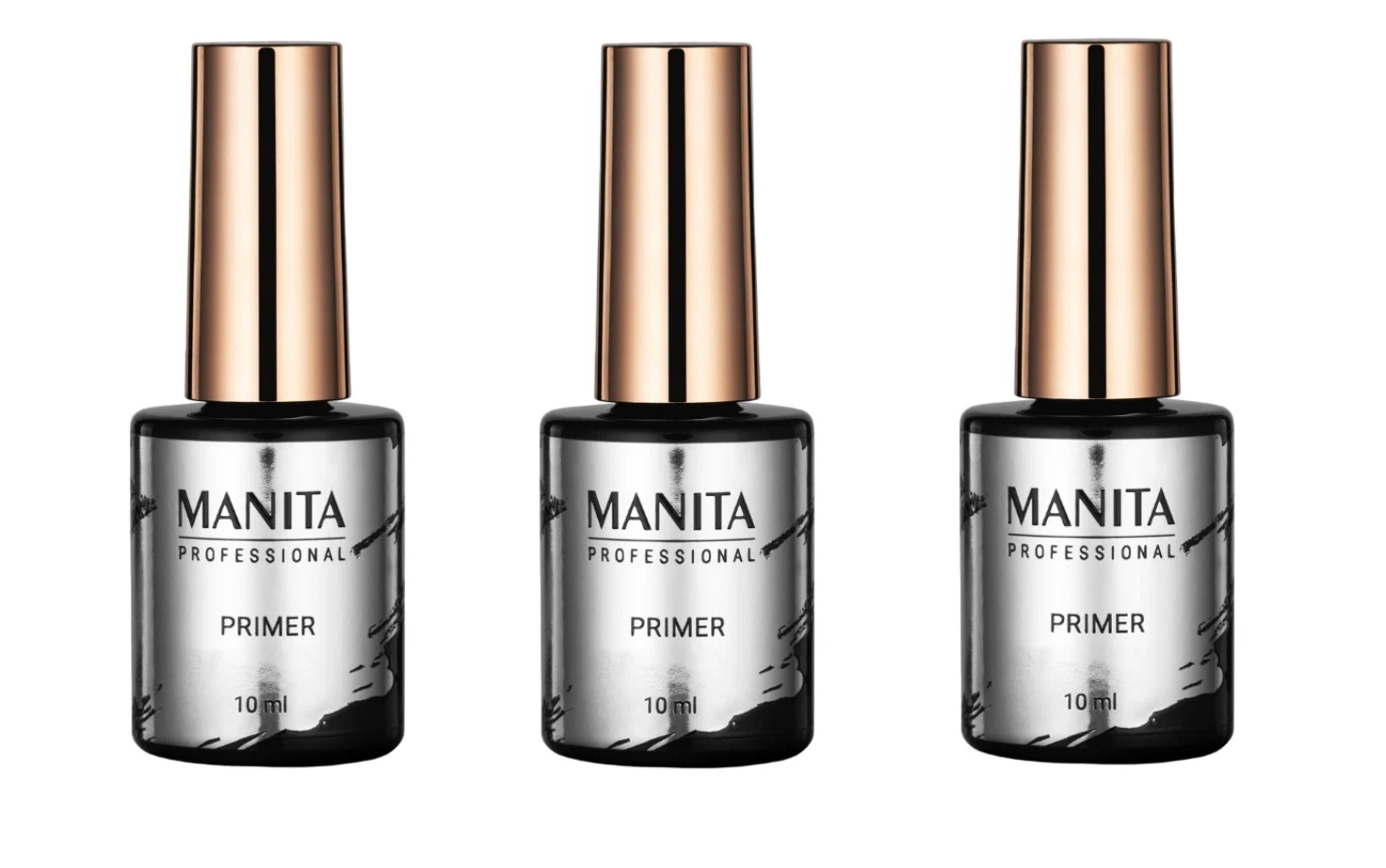Праймер для ногтей бескислотный Manita Professional, 10 мл - 3 штуки
