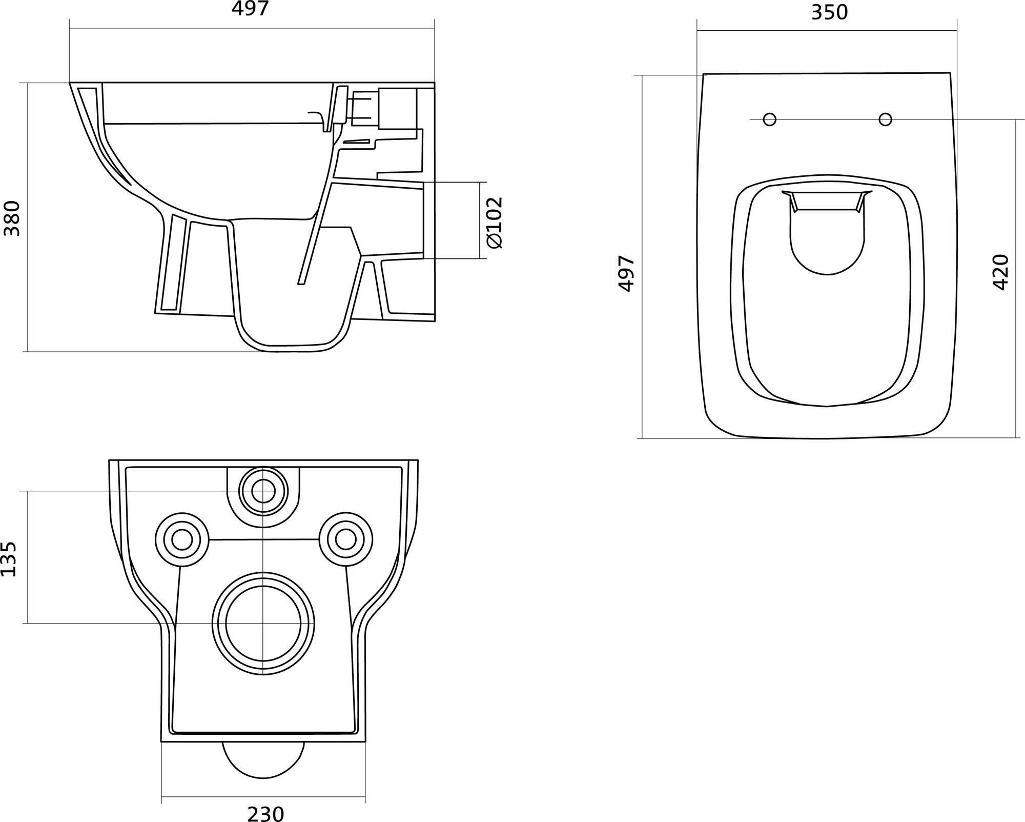Комплект Santek Нео Инсталляция с унитазом 1WH501758