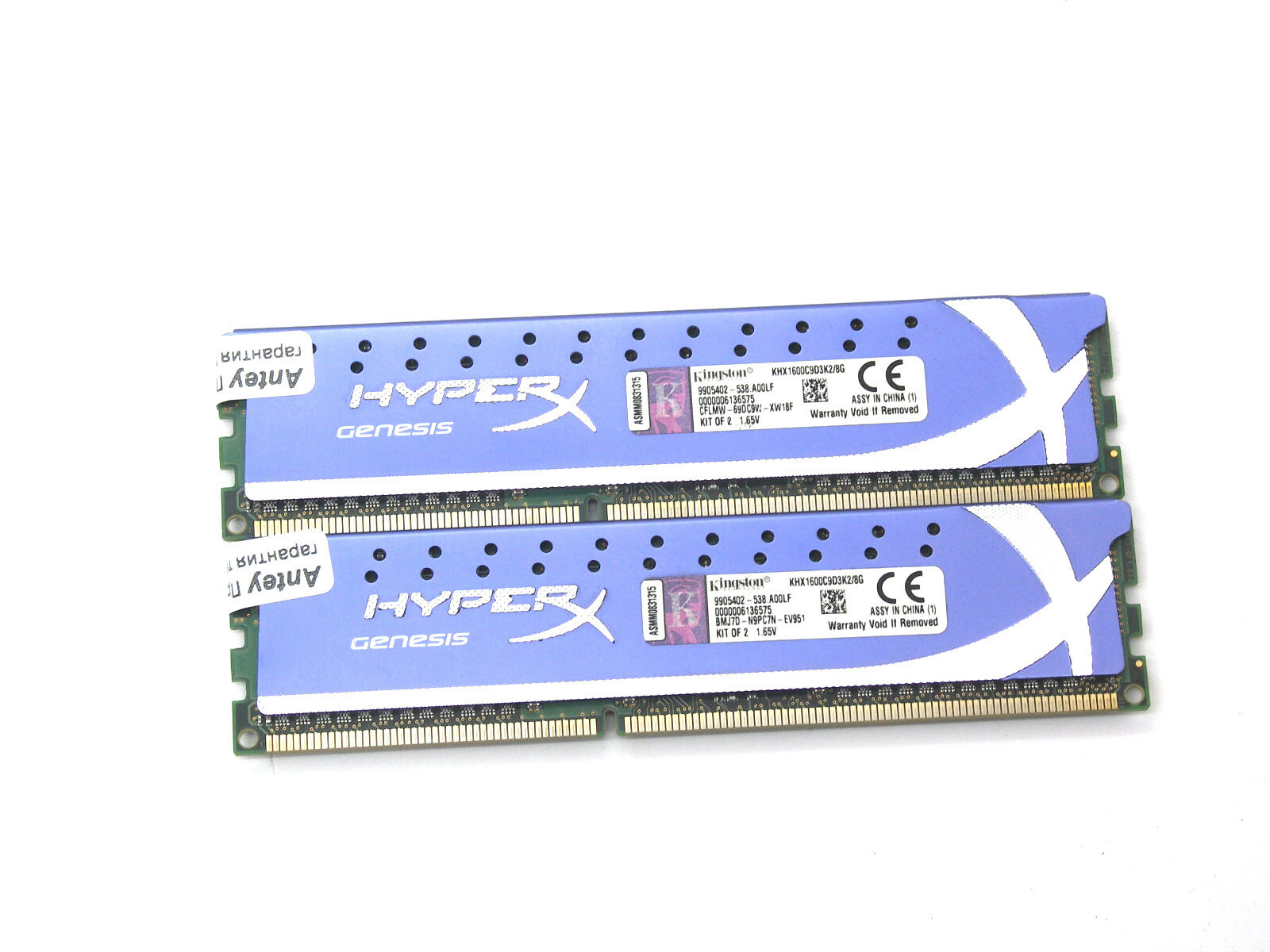 Оперативная память DIMM DDR3 8Gb, 2x4Gb, 1600Mhz PC-12800 Kingston HyperX Genesis двухсторонняя KHX1600C9D3K2/8G