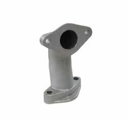 Патрубок карбюратора Альфа (короткий)(d22) серебристый