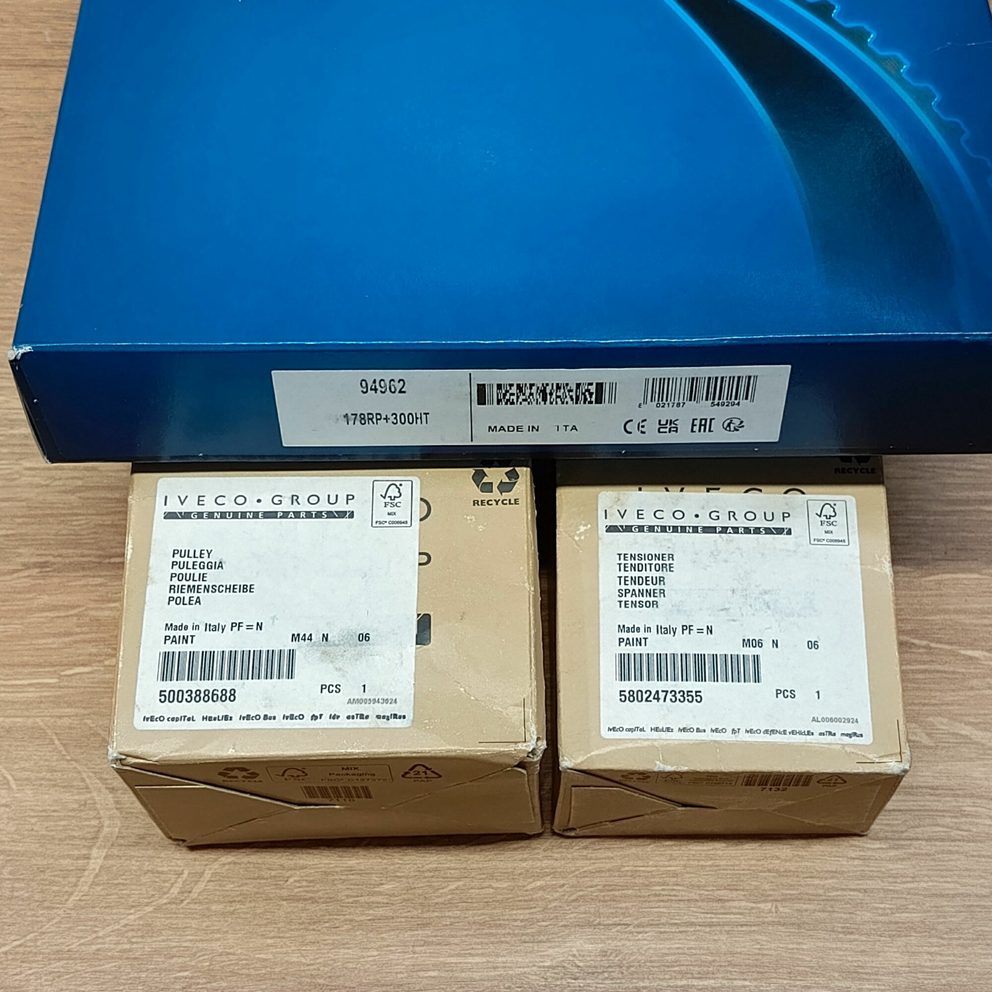 Комплект ремня ГРМ FIAT Ducato 2.3JTD с02-(Елабуга с 2007), IVECO Daily 2.3D с02- арт. 500388688;5802473355;94962