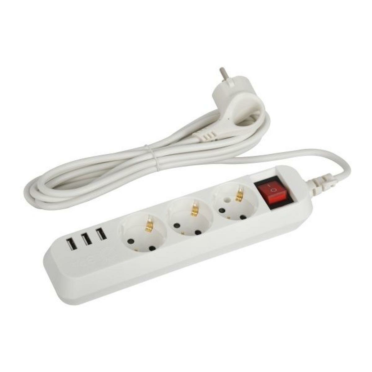 Сетевые фильтры Эра Сетевой фильтр Эра U-3es-3m-USB 10A 3м 3 розетки 3xUSB