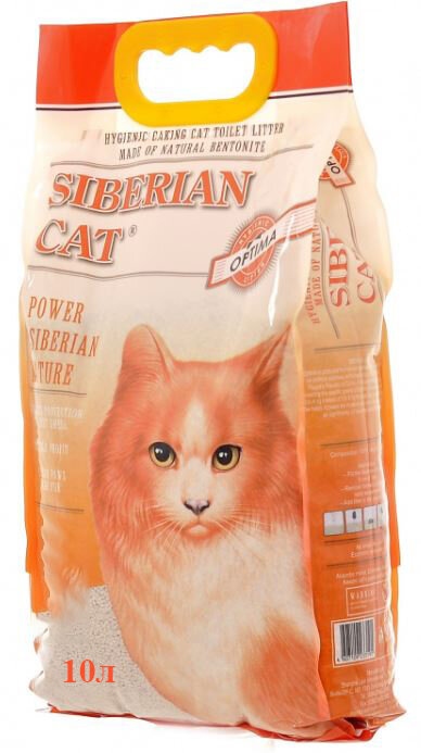 Сибирская кошка Оптима Комкующийся наполнитель, 8кг 8 кг