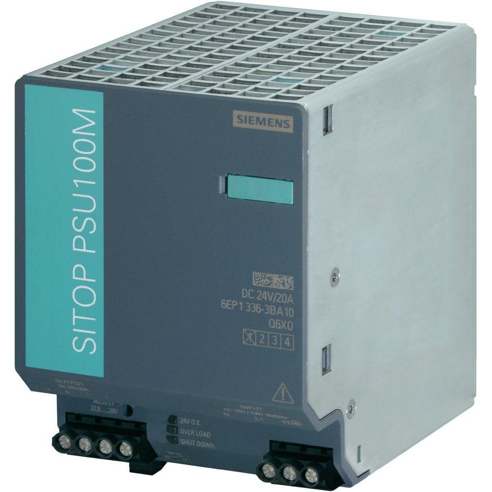Источник питания Siemens SITOP PSU100M 6EP1336-3BA10 120-230 В / =110-220 В выход =24 В/20 A 480Вт