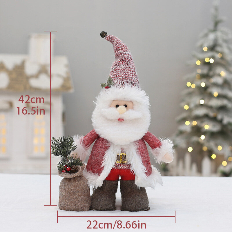 Адвент-календарь Happy Pig "Розовый снеговик" HM24-9803A, тканевая кукла