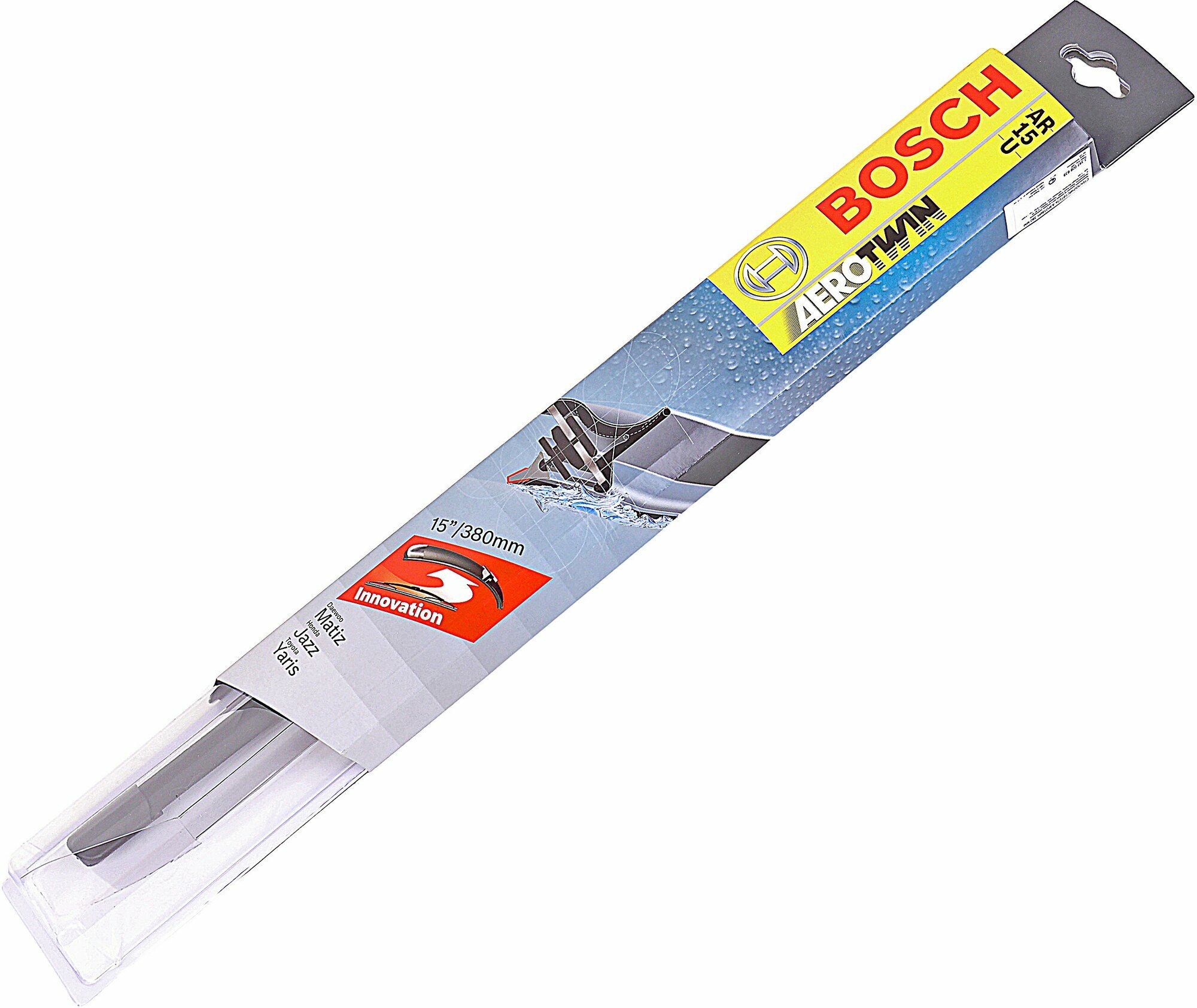 Щетка стеклоочистителя Aerotwin 380 мм AR15U (Крючок 9x3/Крючок 9x4) BOSCH 3397008639