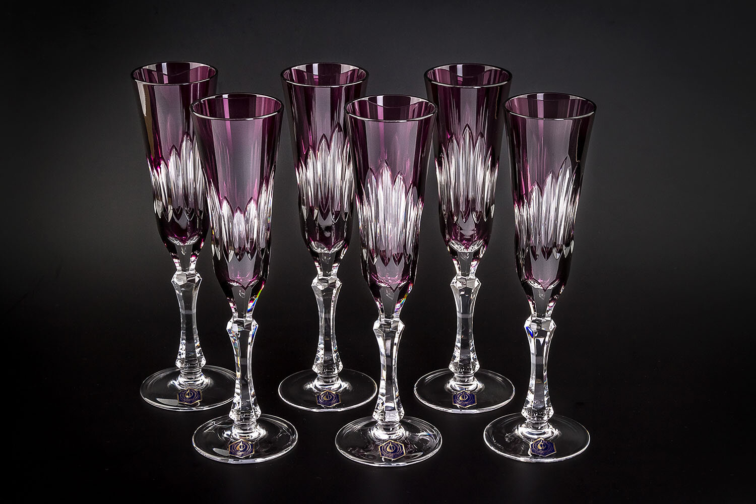 Бокал для шампанского, коллекция Шартр, хрусталь, цвет аметист CRISTALLERIE de MONTBRONN