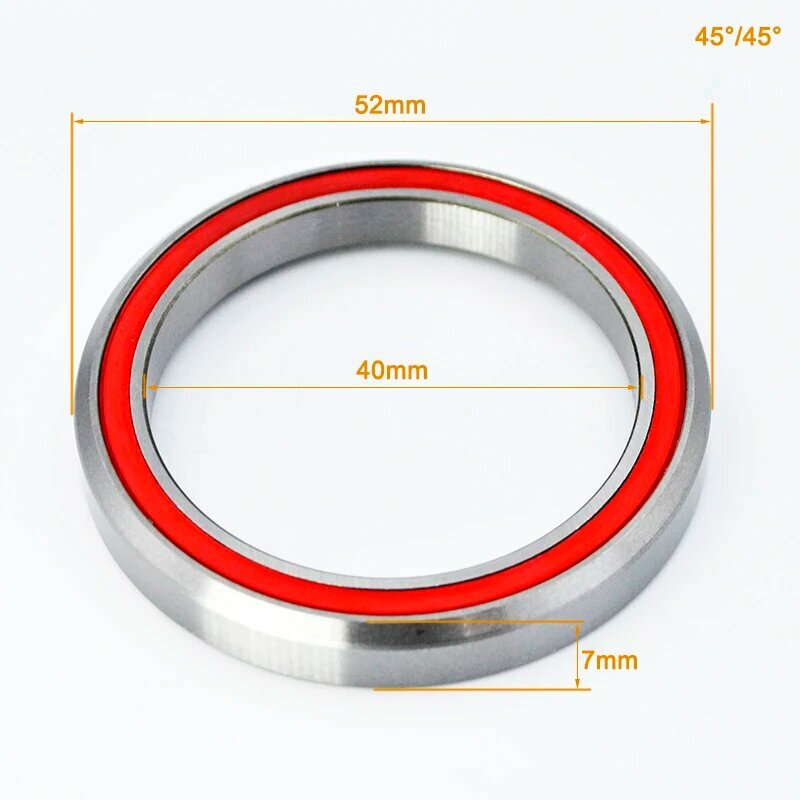 Подшипник велосипедный ACB519H8, красный, 52mm